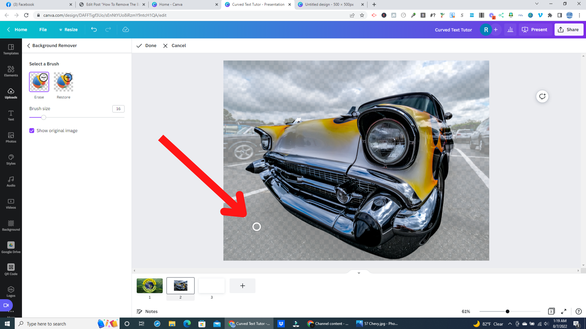 How To Remove The Background In An Image Using Canva Pro: One Click ...