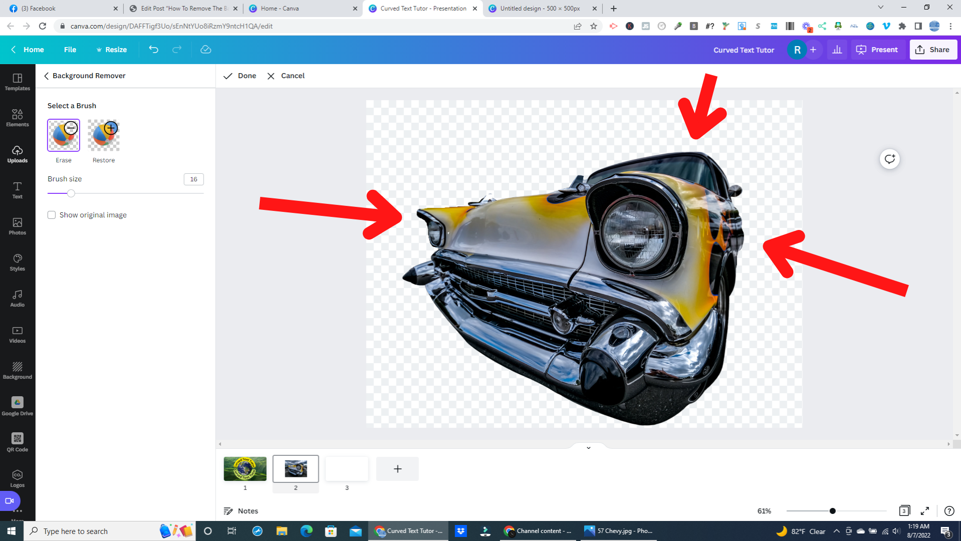 How To Remove The Background In An Image Using Canva Pro: One Click ...