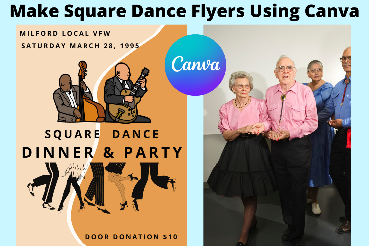 Make Square Dance Flyers Using the Canva Free Design Editor ...